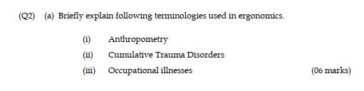 Solved (Q2) (a) ﻿Briefly explain following terminologies | Chegg.com