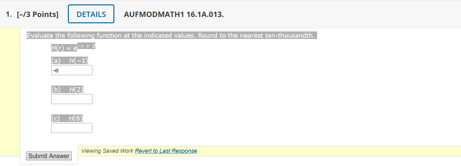 Solved -13 Points] AUFMODMATH1 16.1A.013. Evaluate the | Chegg.com
