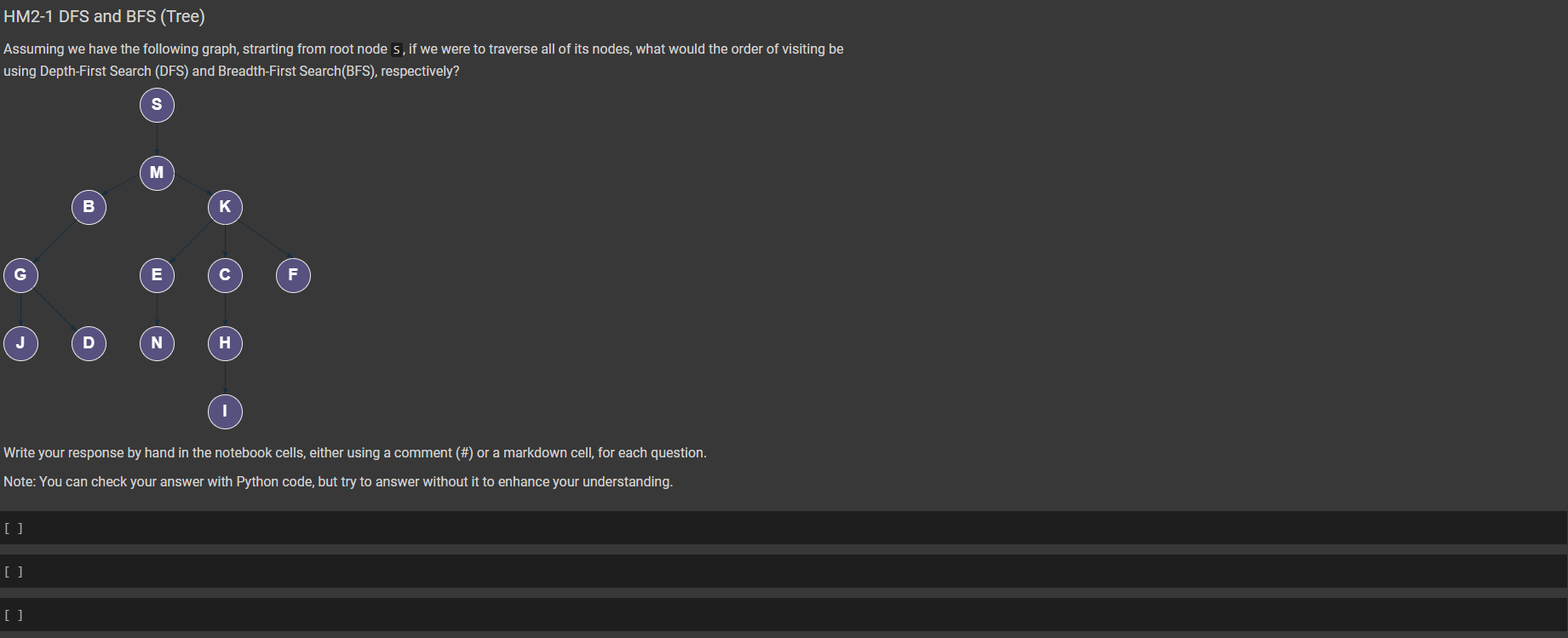 Solved ### HM2-1 DFS and BFS (Tree)Assuming we have the | Chegg.com