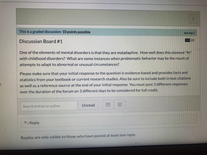Solved This is a graded discussion: 10 points possible | Chegg.com