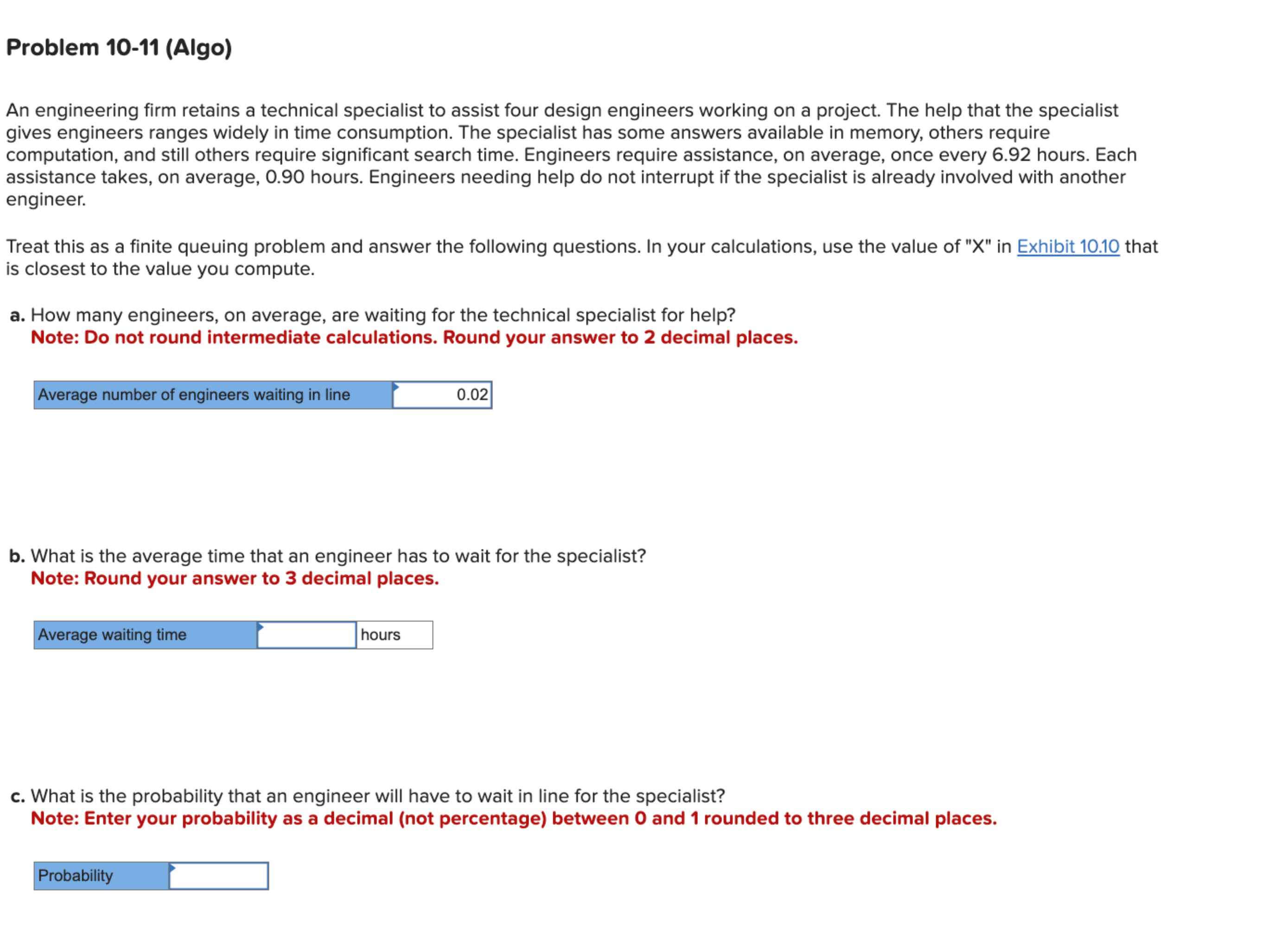 Solved Problem 10-11 (Algo)An engineering firm retains a | Chegg.com