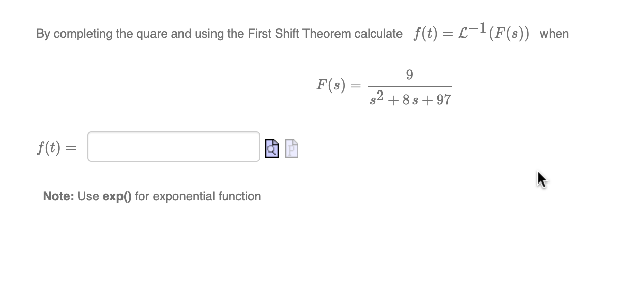Solved By completing the quare and using the First Shift | Chegg.com