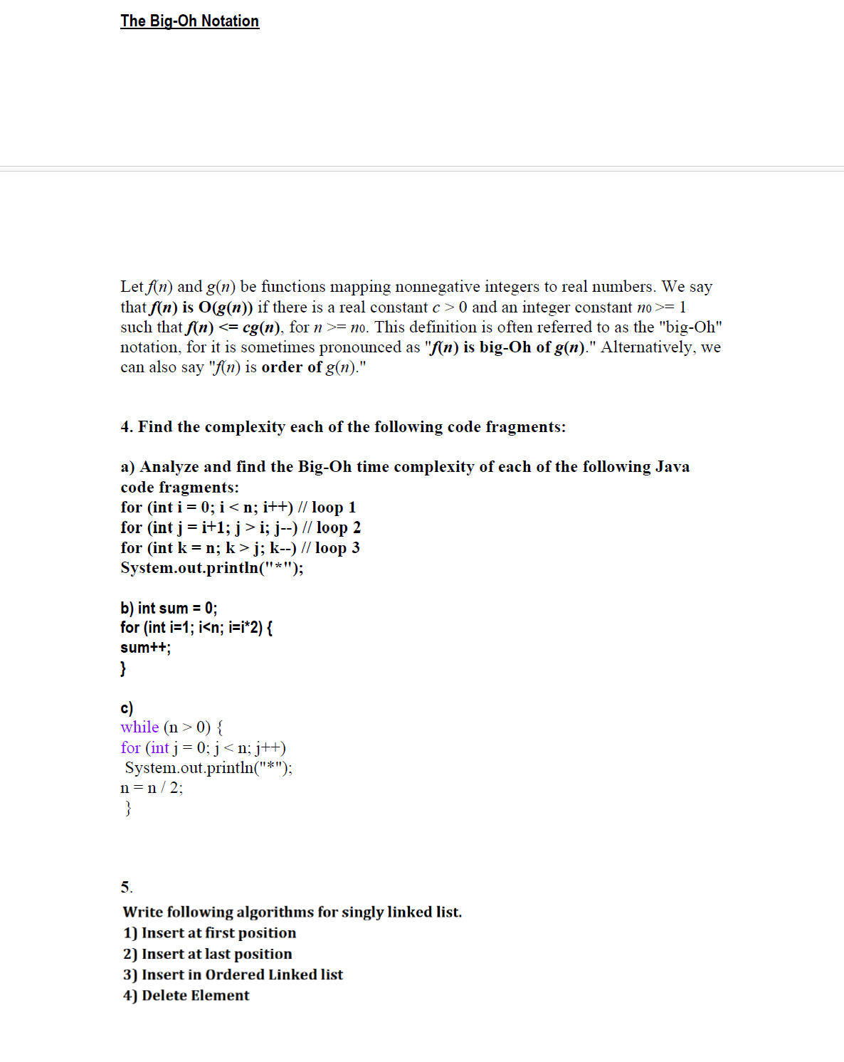Solved Let f(n) and g(n) be functions mapping nonnegative | Chegg.com