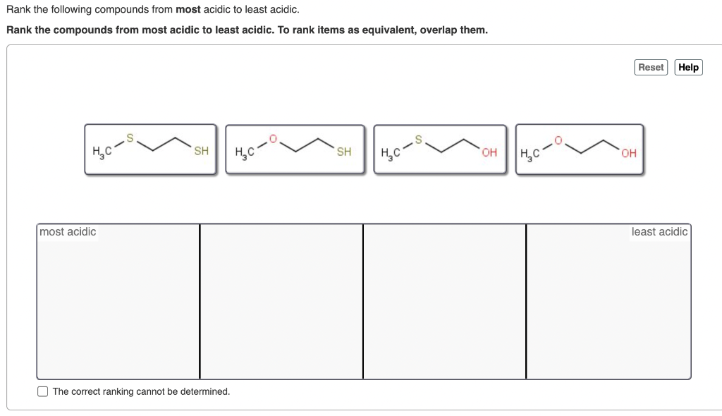 Solved Rank the following compounds from most acidic to | Chegg.com