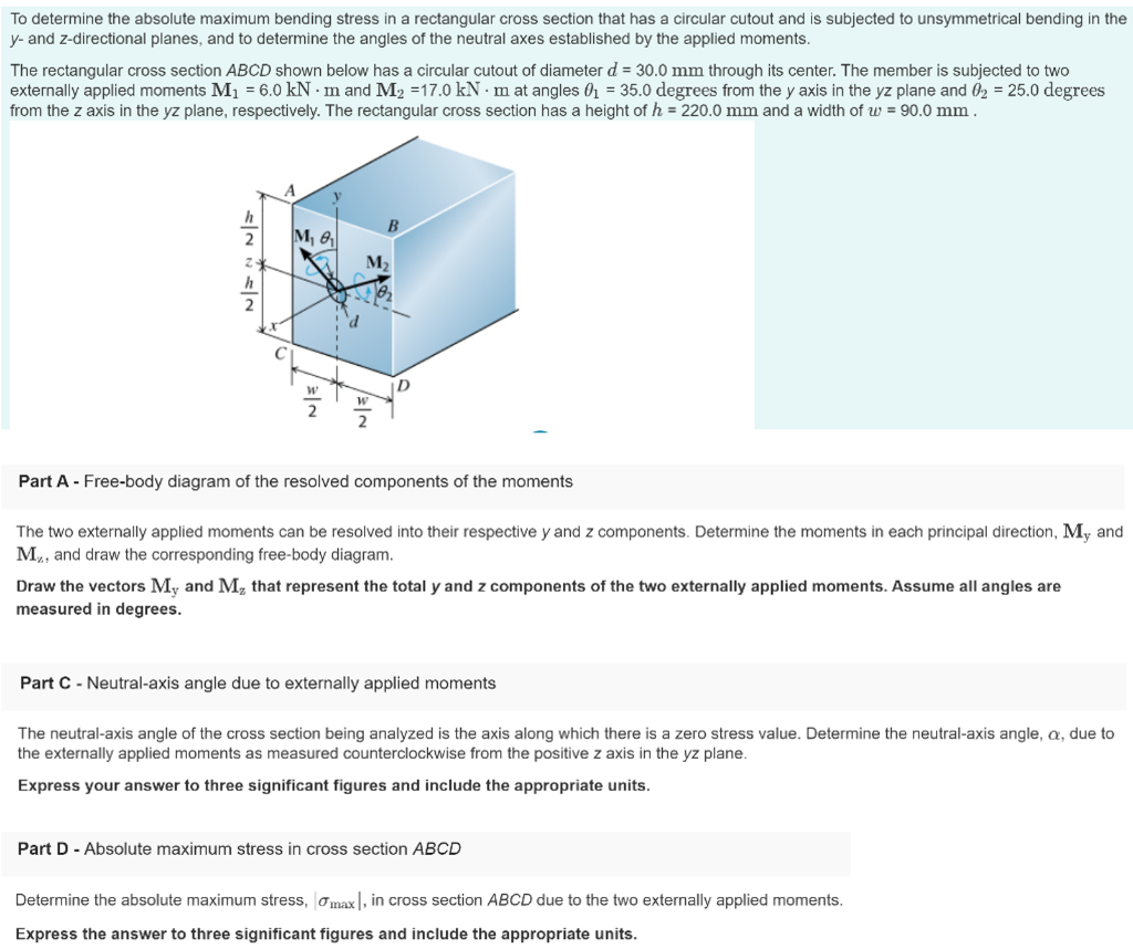 Solved To determine the absolute maximum bending stress in a | Chegg.com