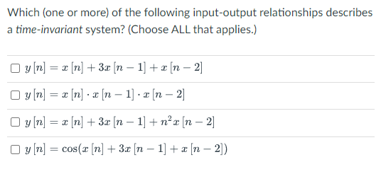 Solved Which One Or More Of The Following Input Output 3126