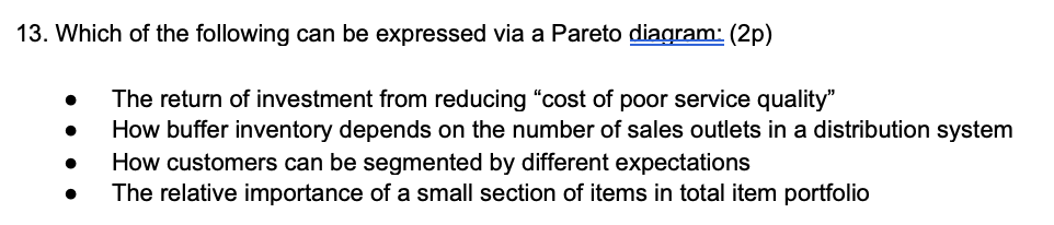 Solved 13. Which of the following can be expressed via a | Chegg.com