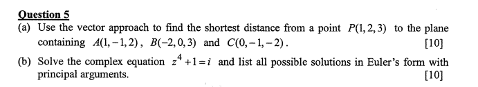 Solved Question 5 (a) Use the vector approach to find the | Chegg.com