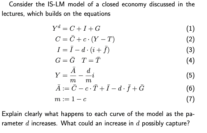 Solved Consider the IS-LM model of a closed economy | Chegg.com