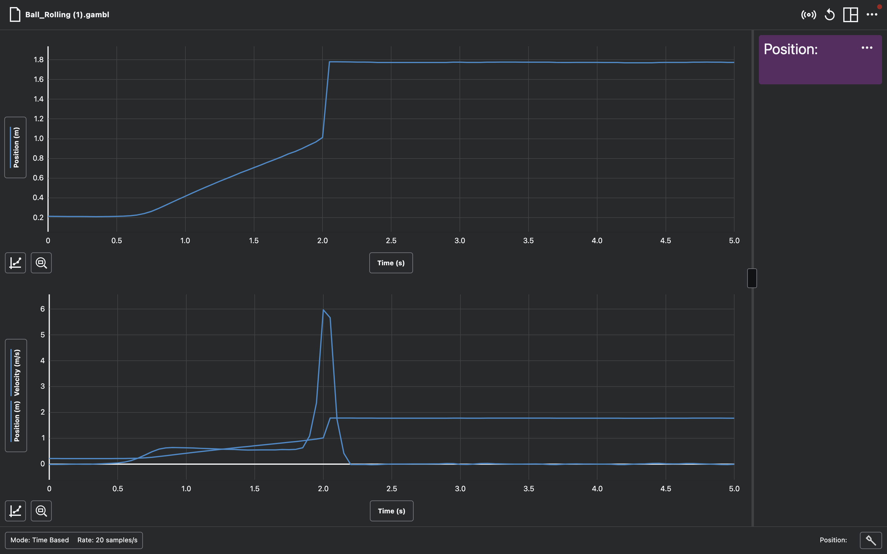 Using Data Set 1 ﻿from the Ball_Rolling VGA file | Chegg.com