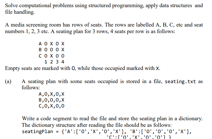 Solved Solve computational problems using structured | Chegg.com