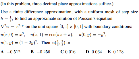 Solved (In this problem, three decimal place approximations | Chegg.com