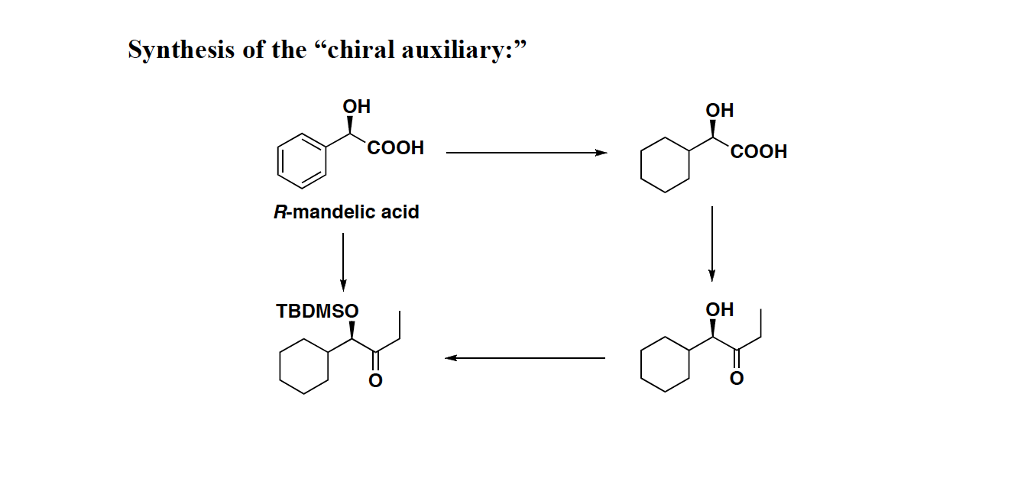 Solved Synthesis of the "chiral auxiliary: 95 DHH OH COOH | Chegg.com