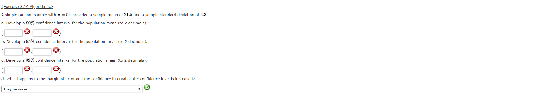 Solved {Exercise 8.14 Algorithmic) A simple random sample | Chegg.com