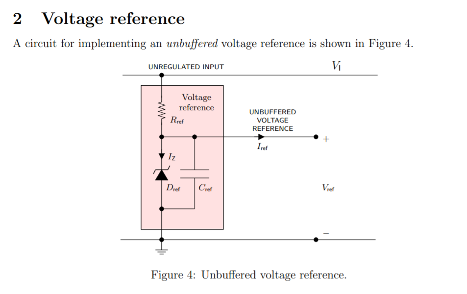 Solved 2 Voltage reference A circuit for implementing an | Chegg.com