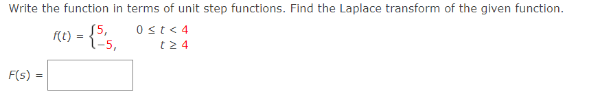 Solved Write the function in terms of unit step functions. | Chegg.com