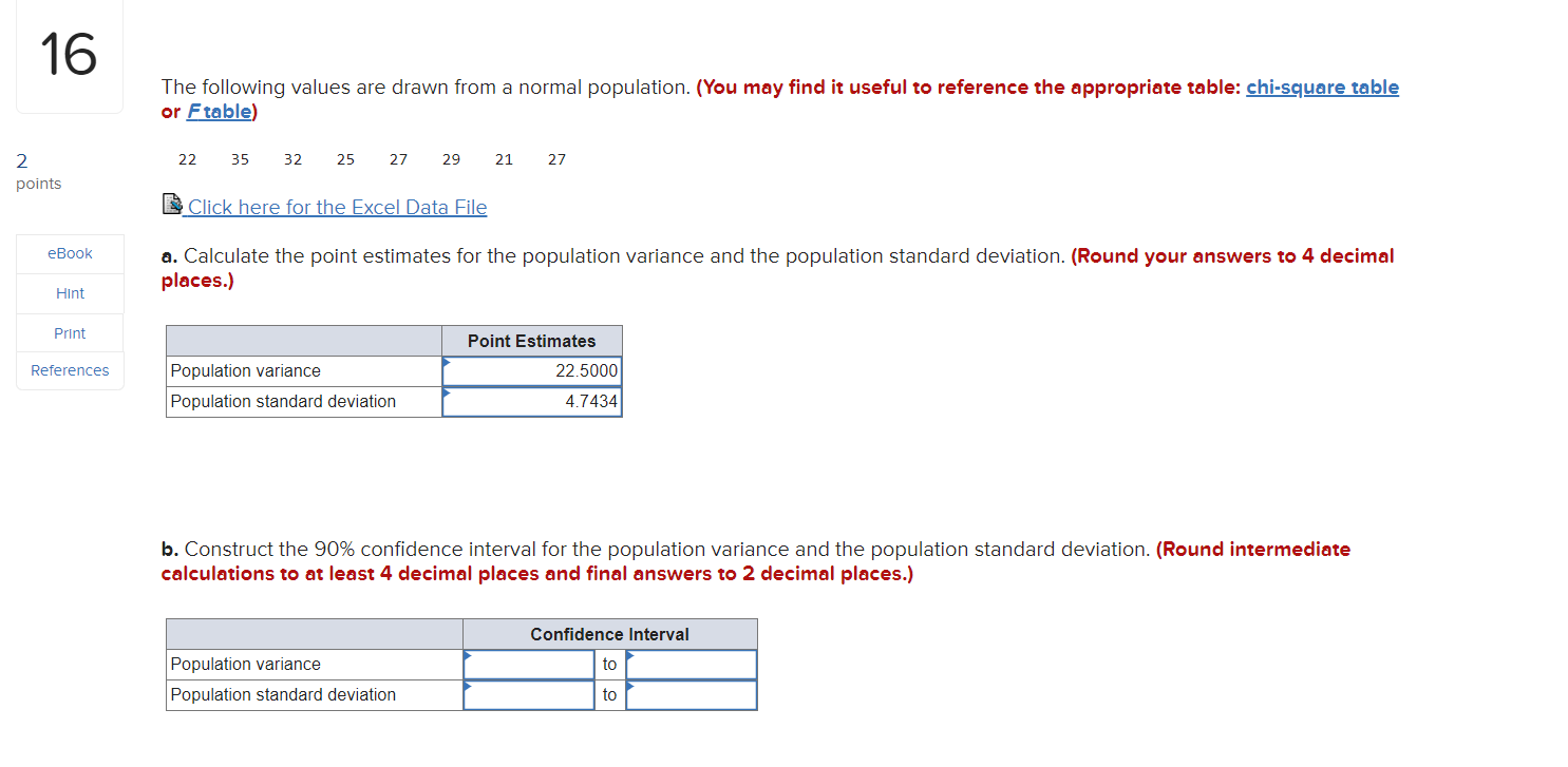 Solved The following values are drawn from a normal | Chegg.com