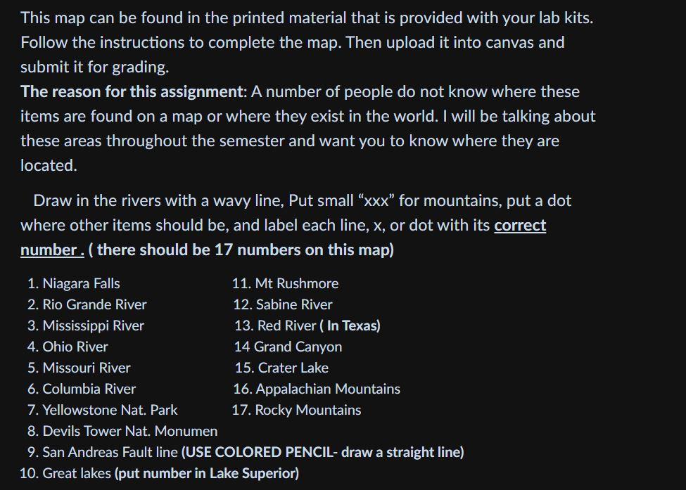 Solved This map can be found in the printed material that is | Chegg.com