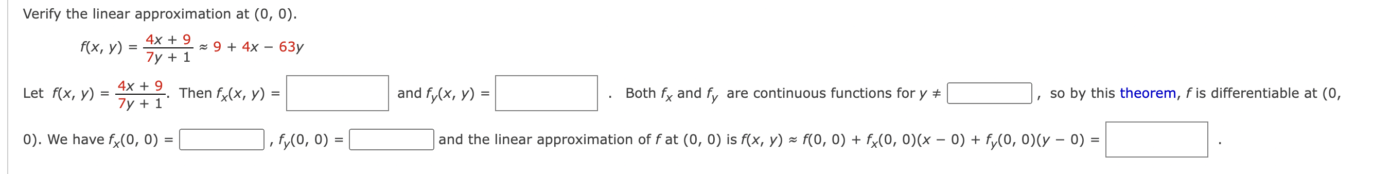 Solved Verify The Linear Approximation At 0 0 F X Y