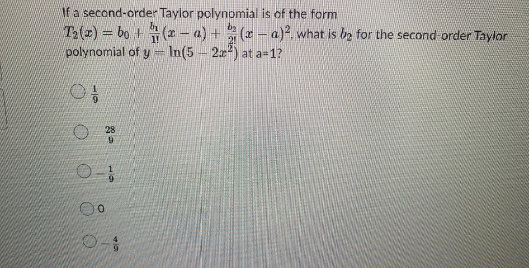 Solved If a second-order Taylor polynomial is of the form | Chegg.com