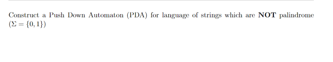Solved Construct A Push Down Automaton Pda For Language Of 2083