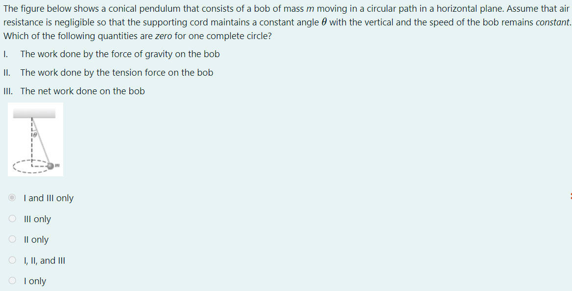 Solved The figure below shows a conical pendulum that | Chegg.com