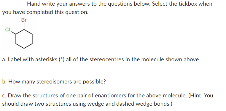 Solved Hand write your answers to the questions below. | Chegg.com