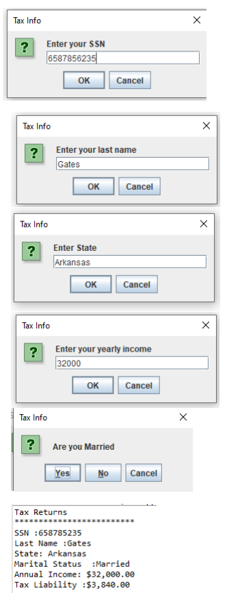 Solved In Java A Create A Taxreturn Class With Fields That 6583