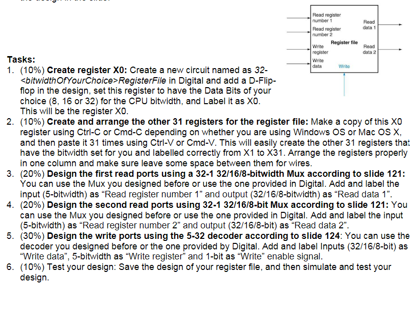 Solved Tasks: 1. (10\%) Create register X0: : Create a new | Chegg.com