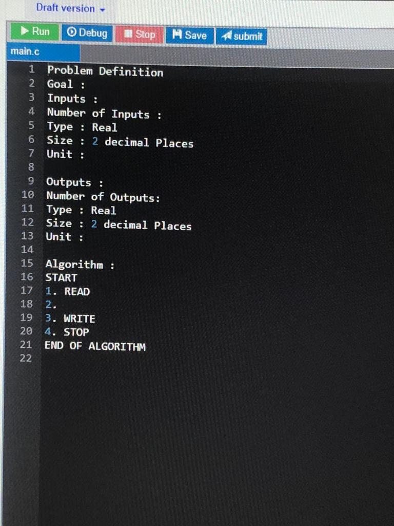 Solved 2 Write Problem Definition Algorithm And Flowchart 8802