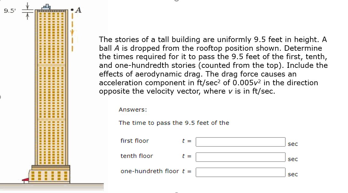 Solved 9.5 The stories of a tall building are uniformly 9.5 | Chegg.com