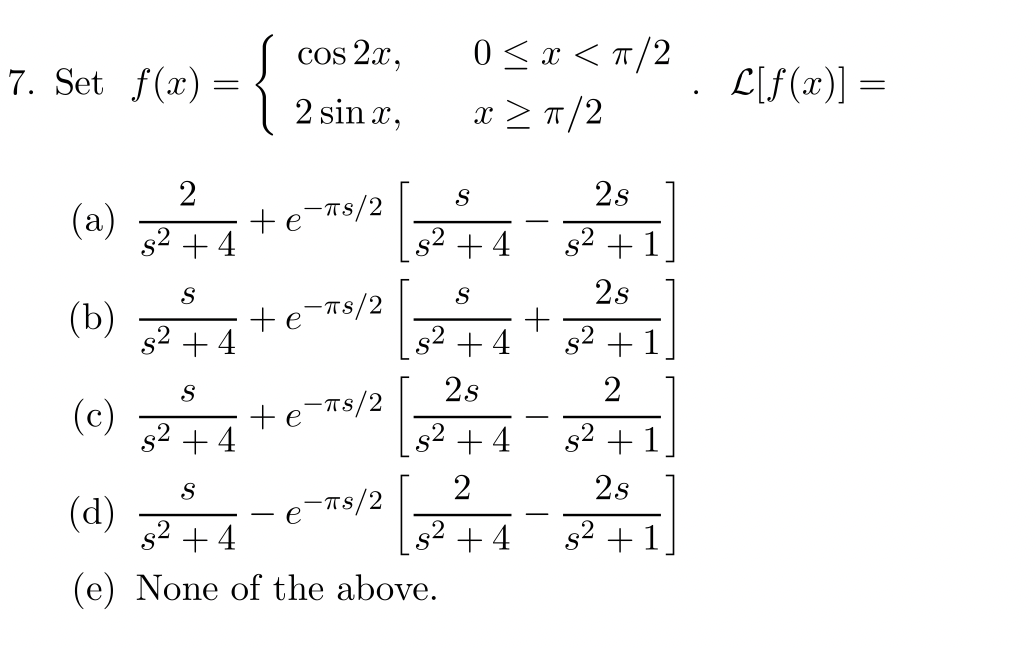 Solved Set f(x)={cos2x,2sinx,0≤x
