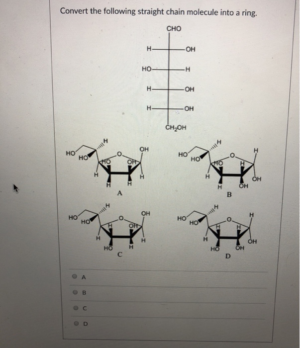 Solved Convert the following straight chain molecule into a | Chegg.com