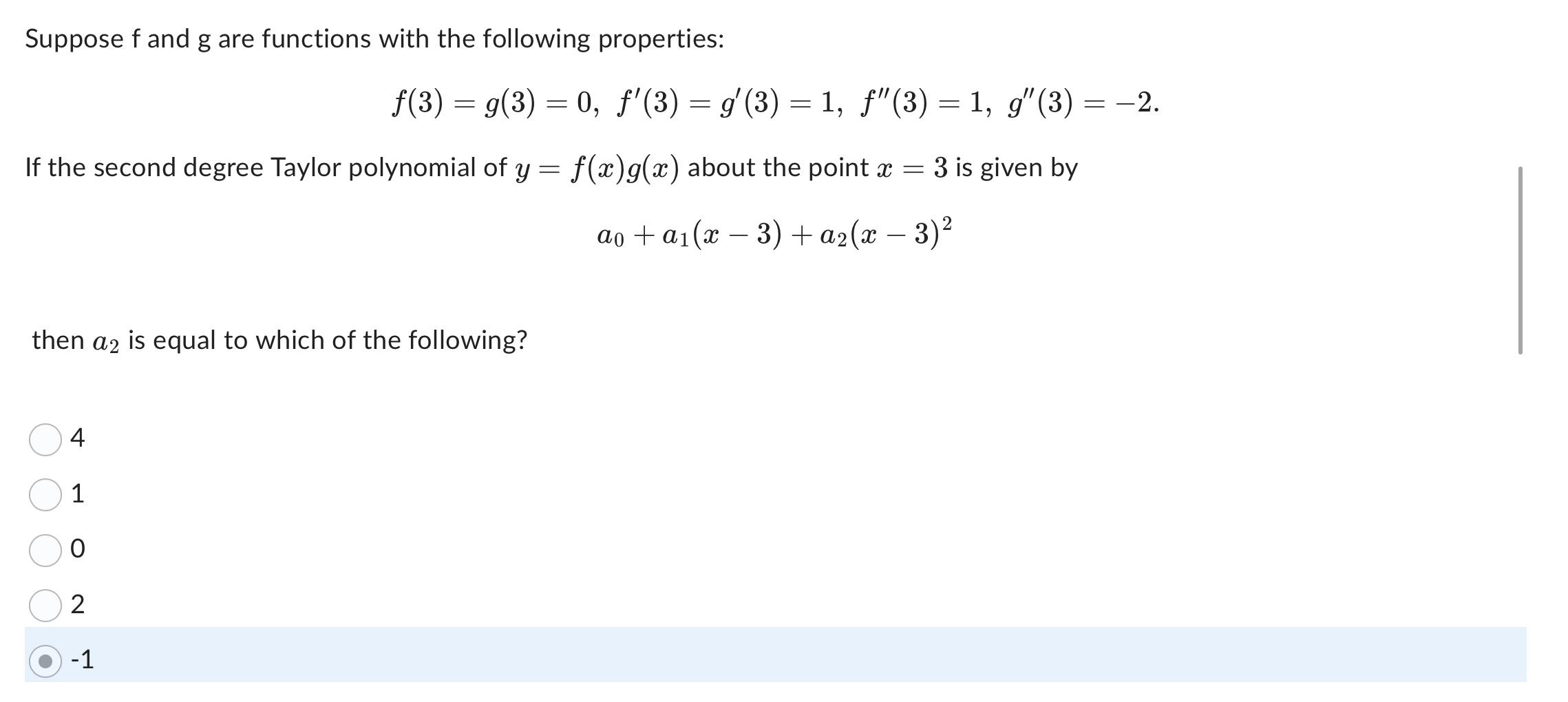 Solved Suppose f and g are functions with the following | Chegg.com