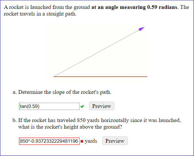 Solved A rocket is launched from the ground at an angle | Chegg.com