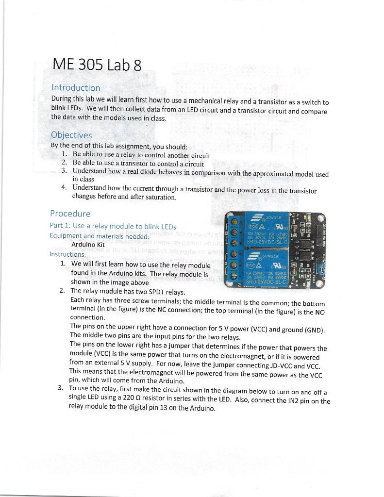 ME 305 Lab 8 Introduction During this lab we will | Chegg.com