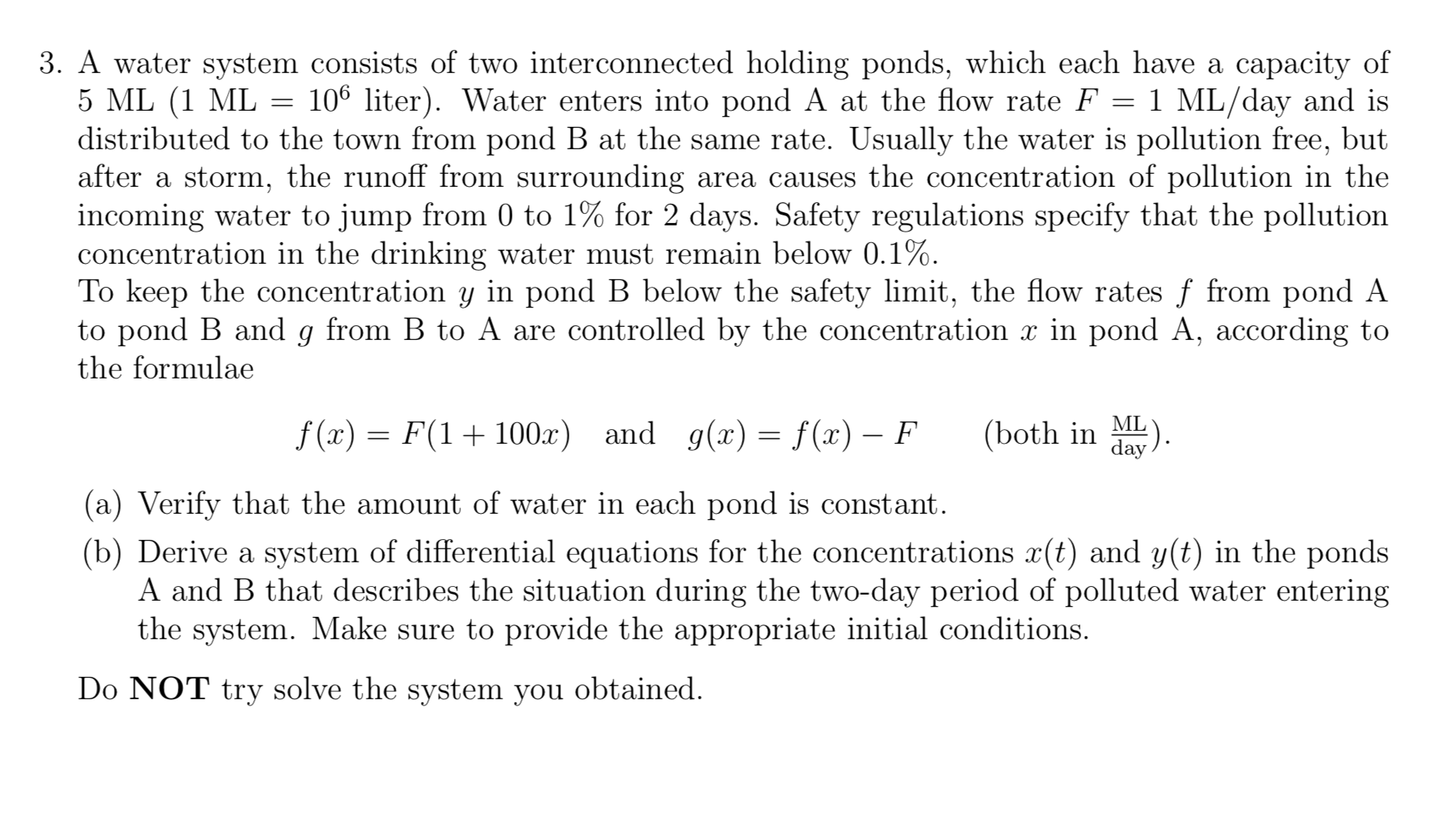 3. A water system consists of two interconnected | Chegg.com
