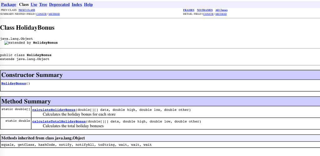 Package Class Use Tree Deprecated PREV CLASS NENT | Chegg.com