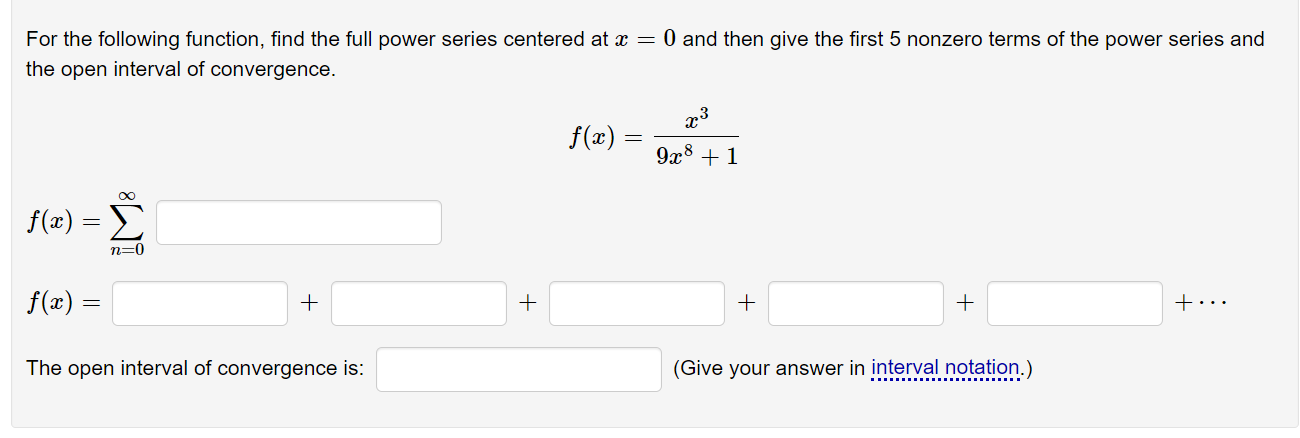 Solved For the following function, find the full power | Chegg.com