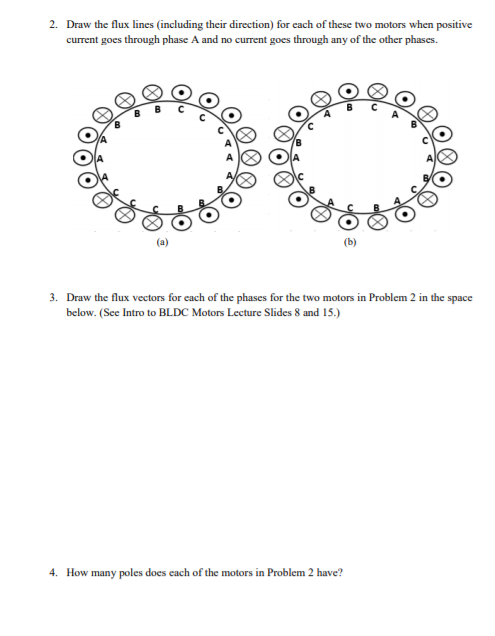 Solved 2. Draw the flux lines (including their direction) | Chegg.com