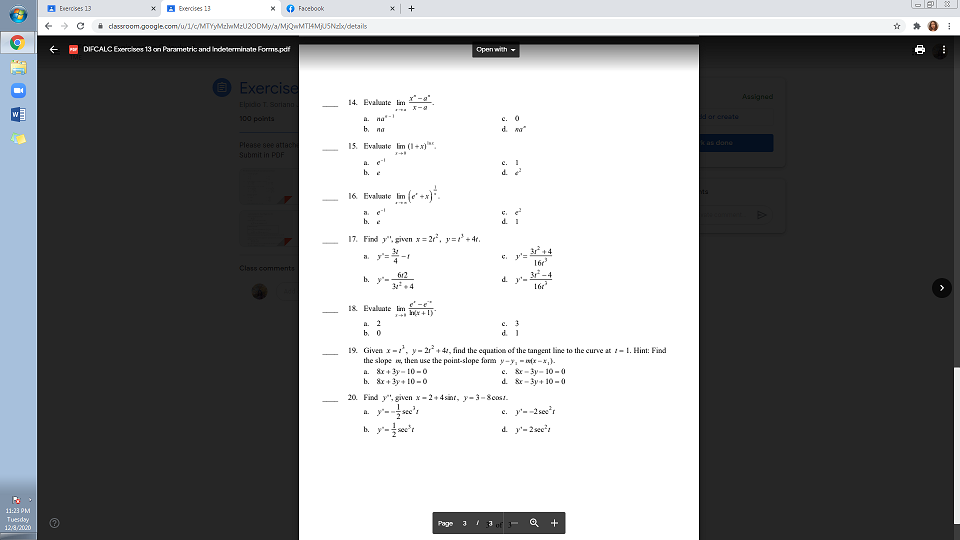 Solved Exercises 13 Exercises 13 Facebook + | Chegg.com