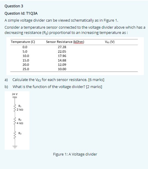 Solved Question 3 Question Id: T1Q3A A simple voltage | Chegg.com