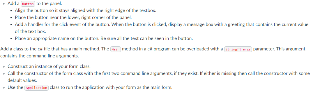 Use a text editor (not Visual Studio) to create a c# | Chegg.com