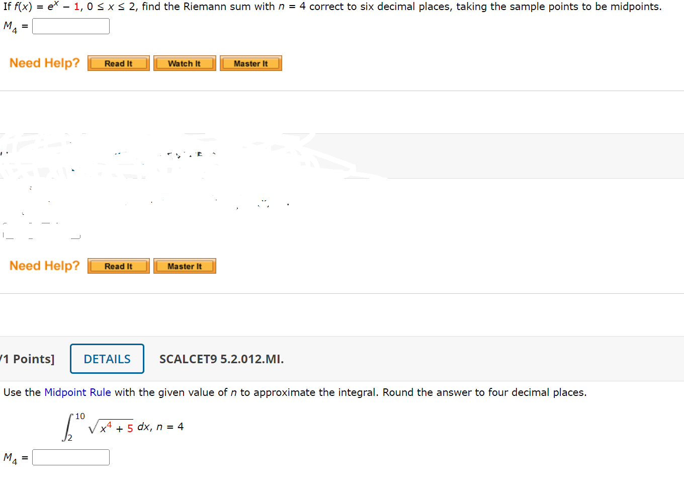 Solved If f(x) = ex – 1,0 SXS 2, find the Riemann sum with n | Chegg.com