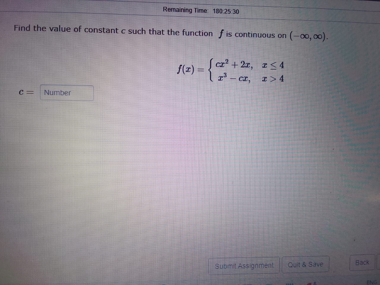 Solved Find the value of constant c such that the function f | Chegg.com