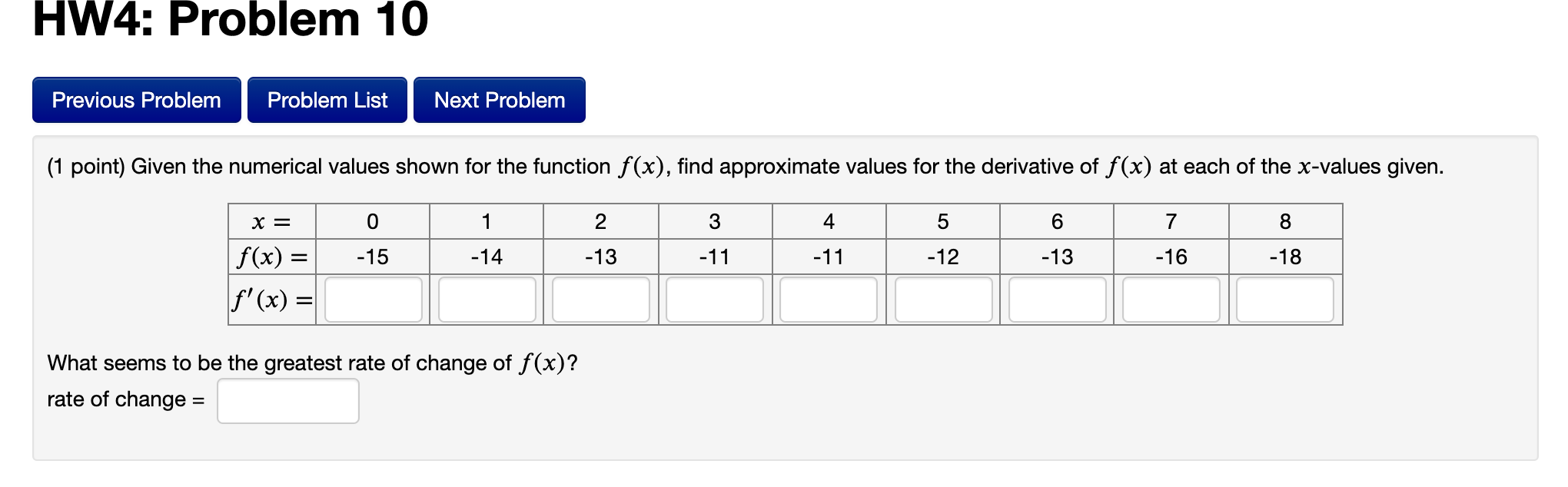 Solved HW4: Problem 10 Previous Problem Problem List Next | Chegg.com