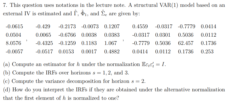 Solved 7. This question uses notations in the lecture note. | Chegg.com