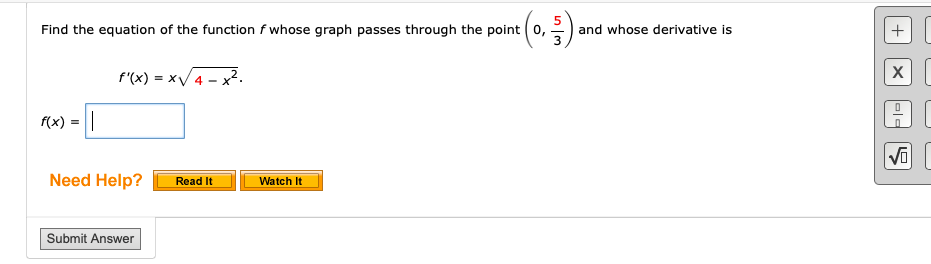 [Solved]: Find the equation of the function f whose graph