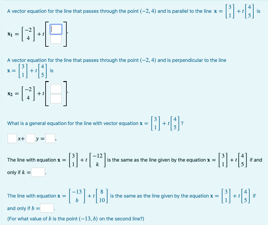 Solved A vector equation for the line that passes through | Chegg.com
