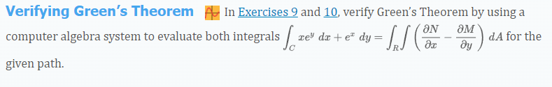 Solved Verifying Green's Theorem In Exercises 9 and 10 , | Chegg.com